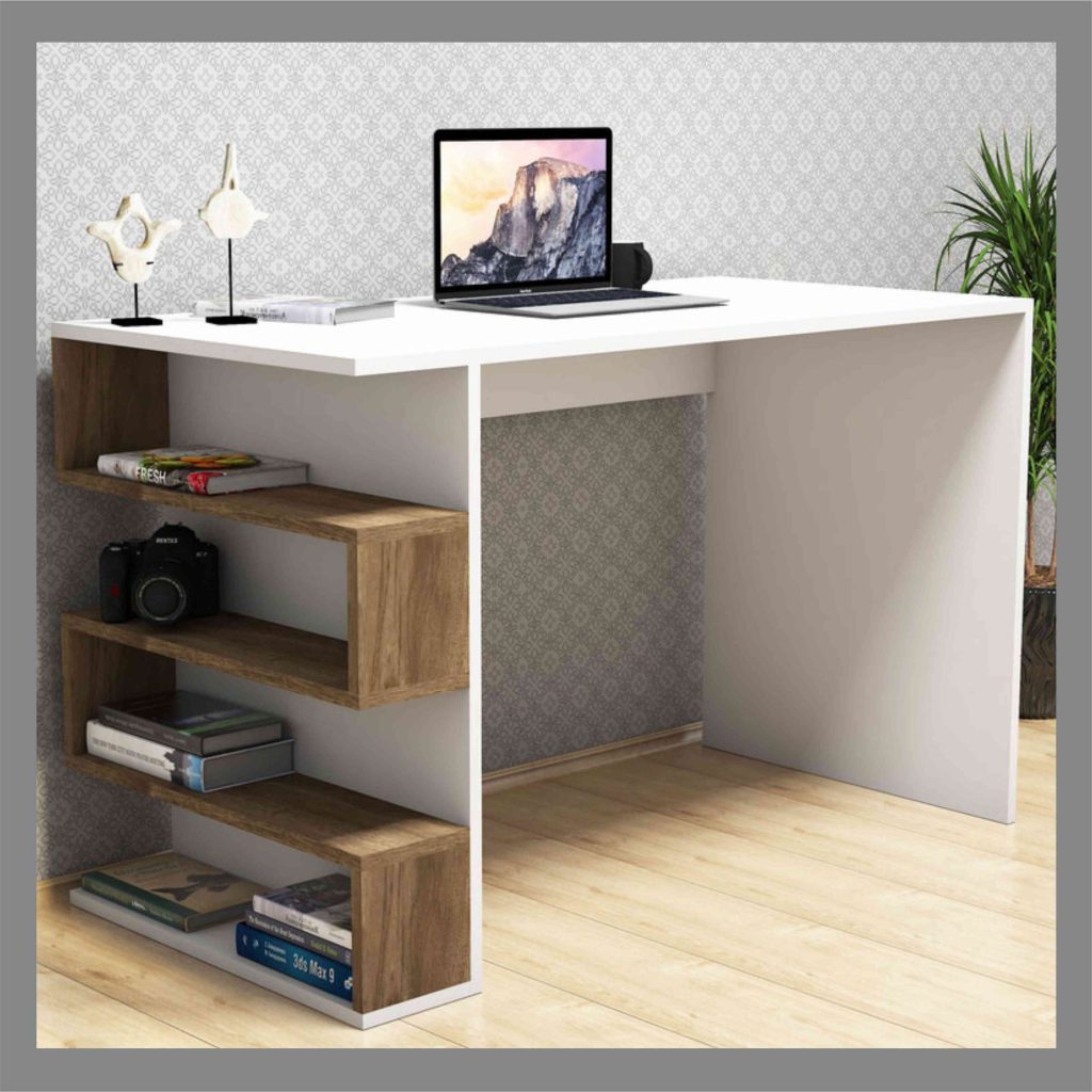 میز تحریر کتابخانه دار F12 دکتر چوب - با طراحی یک کتابخانه مارپیچ مانند ...